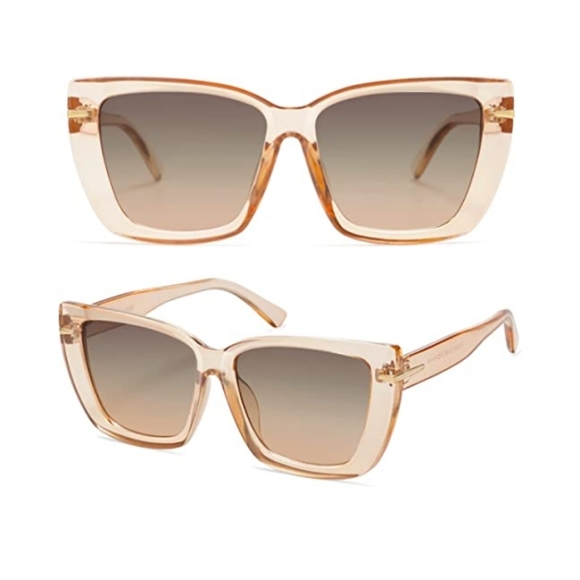 Accessories | Tan Oversized Cat Eye Womens Retro Vintage 7s Trendy ...